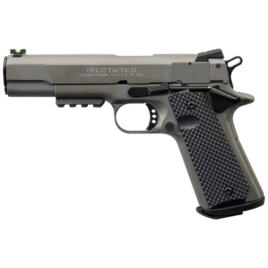 Chiappa .22LR 1911 Pistol, 5" Barrel, Fiber Optic Sights, Gray - 401. ...