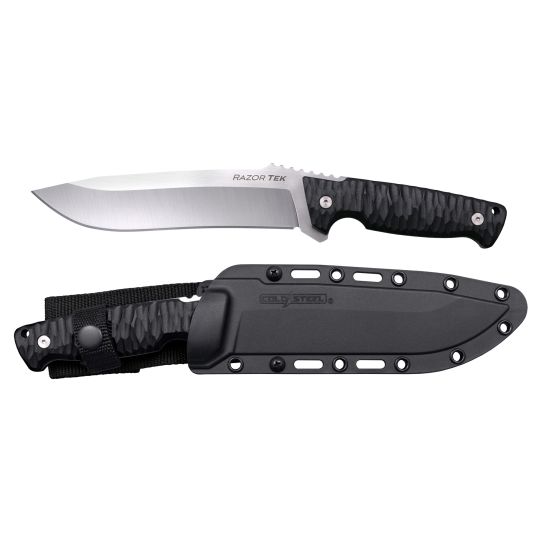 Cold Steel Razor Tek 5" Recurve Fixed Blade Knife, Black - CSFX5RZR ...