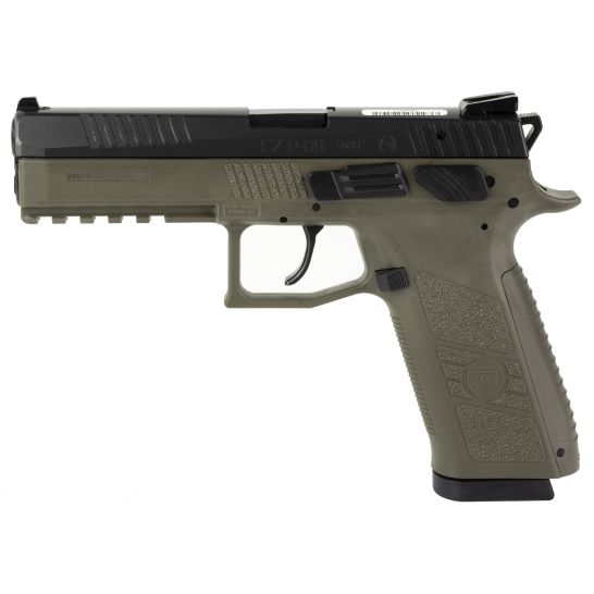 CZ P-09 9mm Pistol, 4.54" Barrel, Fixed Sights, OD Green - 81268 ...