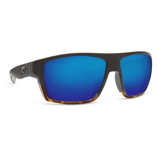 Costa Bloke 400G Blue Mirror Sunglasses, Matte Black/Tortoise Frame ...