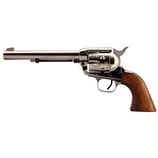 EAA Bounty Hunter .22LR Revolver, 6.75" Barrel, Fixed Sights, Silver ...