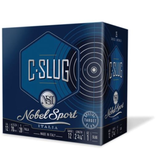 Nobel Sport C-Slug 12 Gauge Shotshell Slug, 25rds | Palmetto State Armory