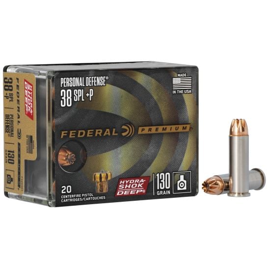Federal Premium .38 Special Ammunition, 20 Rounds JHP 130Gr - P38HSD1 ...