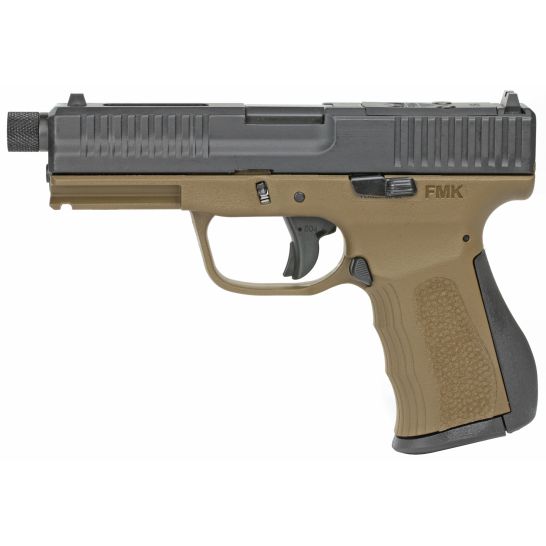 FMK 9C1 9mm Pistol, 4.5" Barrel, Fixed Sights, Burnt Bronze, Black ...