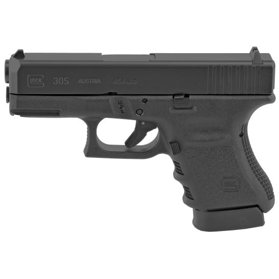 Glock 30 .45 ACP Pistol, 3.78" Barrel, Fixed Sights, Black - G30SAUT ...