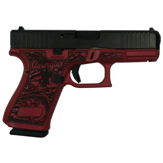 Glock G19 Gen5 Custom Georgia Red Compact 9mm 4.02" 15rds, Georgia Red ...