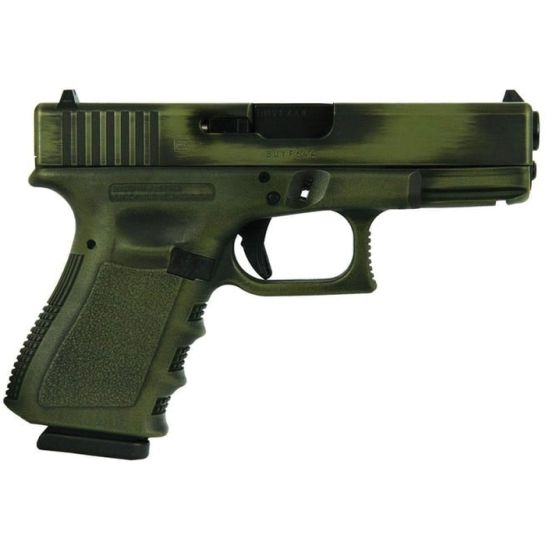 Glock G19 Gen3 Custom Bazooka Green Distressed Compact 9mm 4.02" 15rds ...