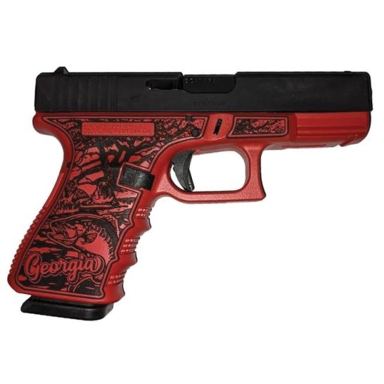 Glock G19 Gen 3 Custom Georgia Red Compact 9mm 4.02" 15rds, Red ...