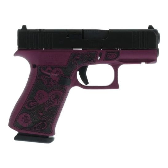 Glock G43X MOS Custom Glock & Roses Black Cherry Subcompact 9mm 3.41 ...