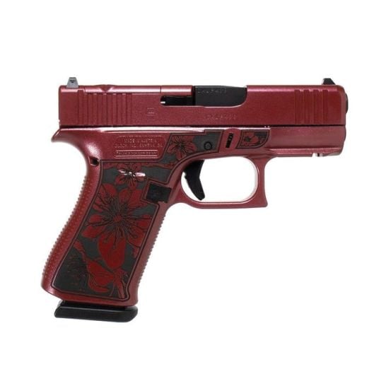Glock G43X MOS Custom Cherry Blossom Engraved Medusa Pink Subcompact ...