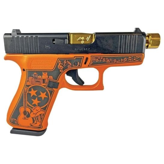 Glock G43X Custom Tennessee Orange/Gold Subcompact 9mm 4" 10rds, Orange ...