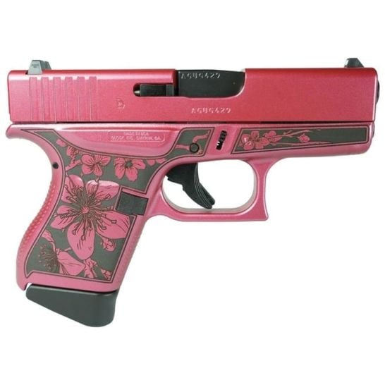 Glock G43 Custom Cherry Blossom Medusa Pink Subcompact 9mm 3.41" 6rds ...