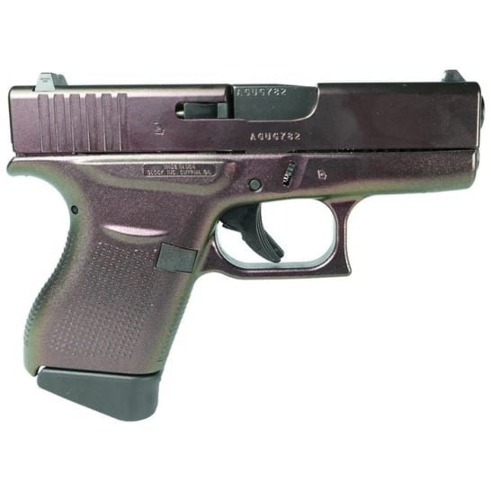 Glock G43 Custom Shimmering Razorback Subcompact 9mm 3.41" 6rds, Purple ...