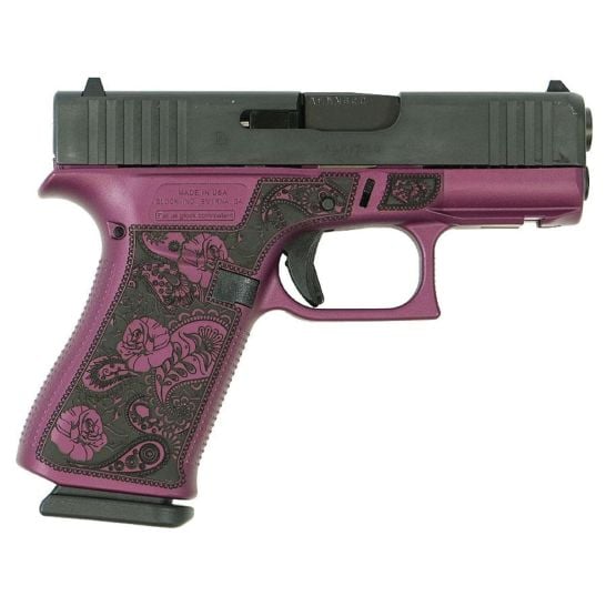 Glock G43X Paisley Subcompact 9mm 3.41" 10rds, Black Cherry | Palmetto ...