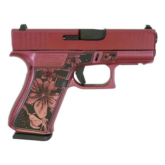 Glock G43X Cherry Blossom Subcompact 9mm 3.41" 10rds, Medusa Pink ...