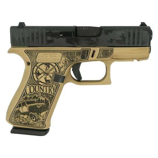 Glock G43X Custom Country Subcompact 9mm 3.41" 10rds, Sand | Palmetto ...