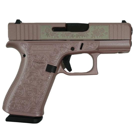 Glock G43X Glock & Roses Subcompact 9mm 3.41" 10rds, Pink | Palmetto ...
