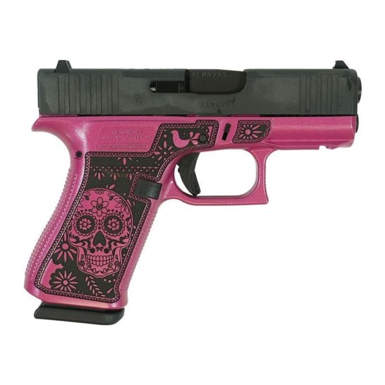 Glock G43X Sugar Skull Subcompact 9mm 3.41" 10rds, Medusa Pink ...