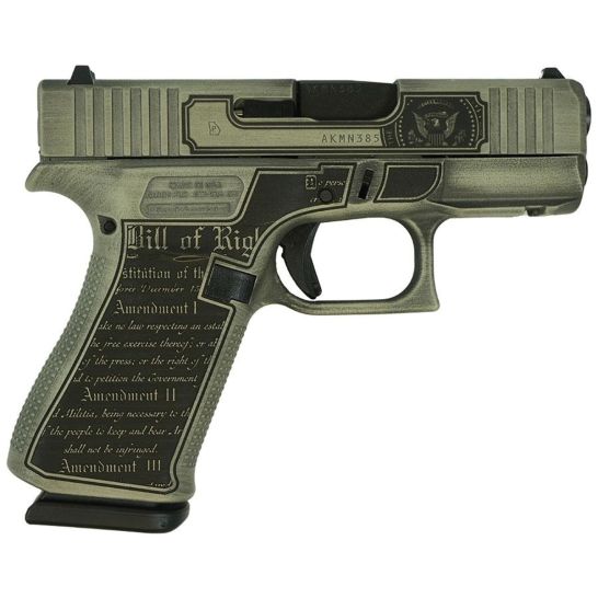 Glock G43X Trump 24 Subcompact 9mm 3.41" 10rds, Distressed Silver ...