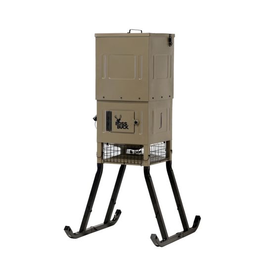Boss Buck 300 lb Stand and Fill Sled Feeder, Tan | Palmetto State Armory