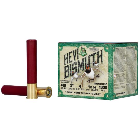 HEVI-Shot .410 Gauge Ammunition, 25 Rounds Bismuth #4 - HS19004 ...