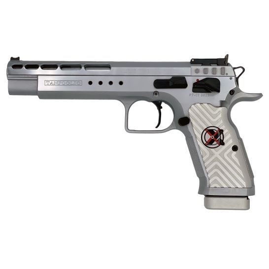 Tanfoglio Gold Match 9mm Pistol, 6" Barrel, Adjustable Sights, Silver ...