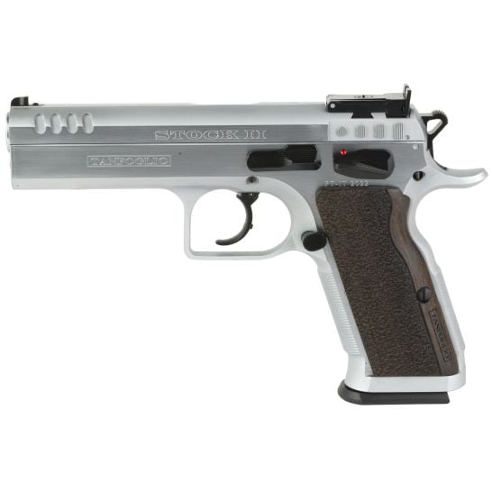 Tanfoglio Stock 10mm Pistol, 4.45" Barrel, Adjustable Sights, Silver ...