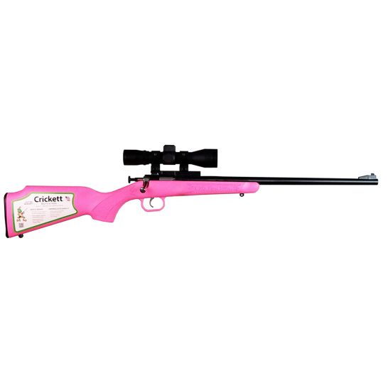 KEYSTONE Crickett .22LR Bolt Action Compact Rifle, 16.125" Barrel, Pink ...