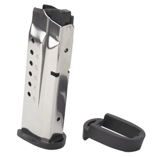 Ed Brown Magazine, 9mm, 8 Rounds, Fits S&W Shield, Stainless, Silver ...