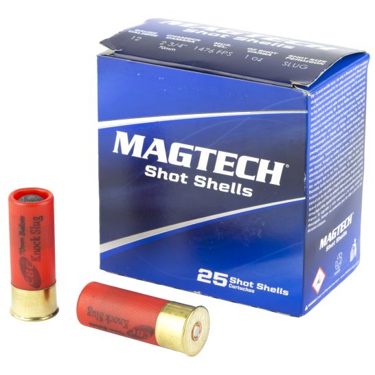 Magtech 12 gauge 1oz 2.75" Shotshell, Slug, 25/box - MT12SLUG ...