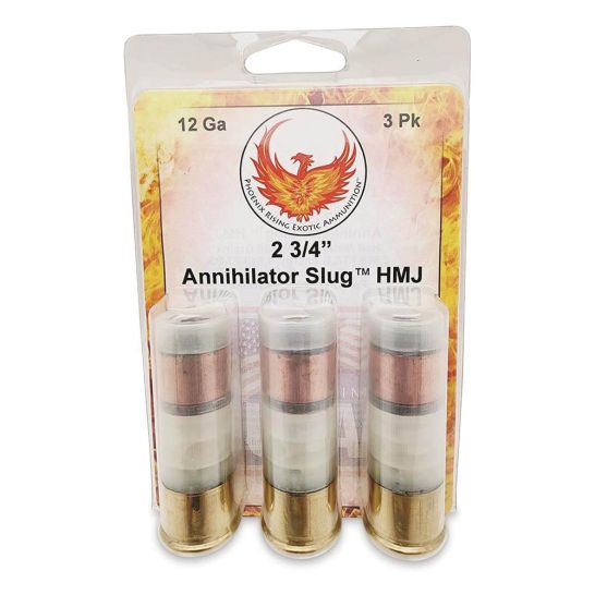 Phoenix Rising Annihilator 12 Gauge Jacketed Shotshell Slug, 485 gr ...