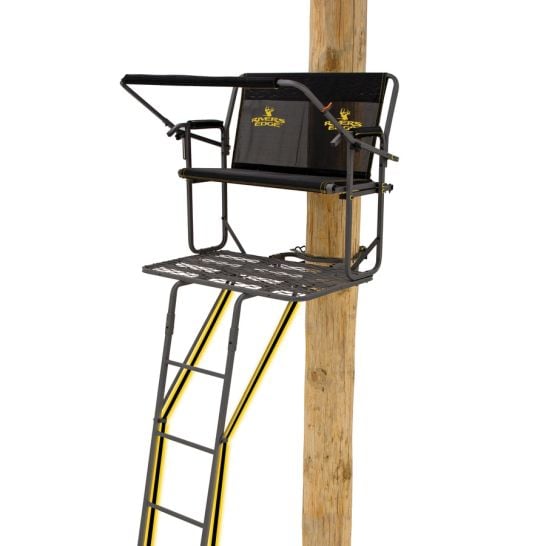 River's Edge TwoPlex Ladder Stand, Black 500 lb | Palmetto State Armory