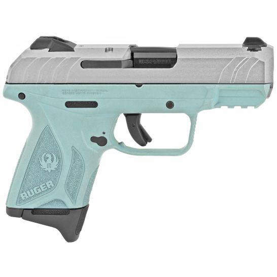 Ruger SECURITY-9 9mm Pistol, 3.42" Barrel, Turquoise, Silver - 3838 ...