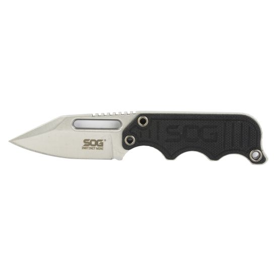 SOG Knives Instinct Mini 1.9" Clip Point Fixed Blade Knife, Silver ...