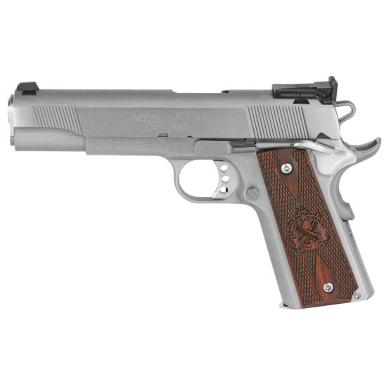 Springfield 9mm 1911 Pistol, 5" Barrel, Adjustable Sights, Silver ...