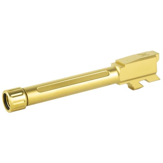 True Precision Barrel, 9mm, Gold, Thread Protector, Threaded, Glock 48 ...