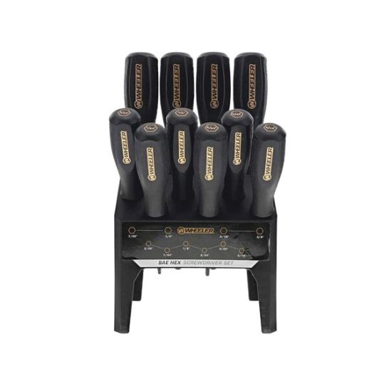 Wheeler 10-Piece SAE Hex Benchtop Screwdriver Set, Black | Palmetto ...