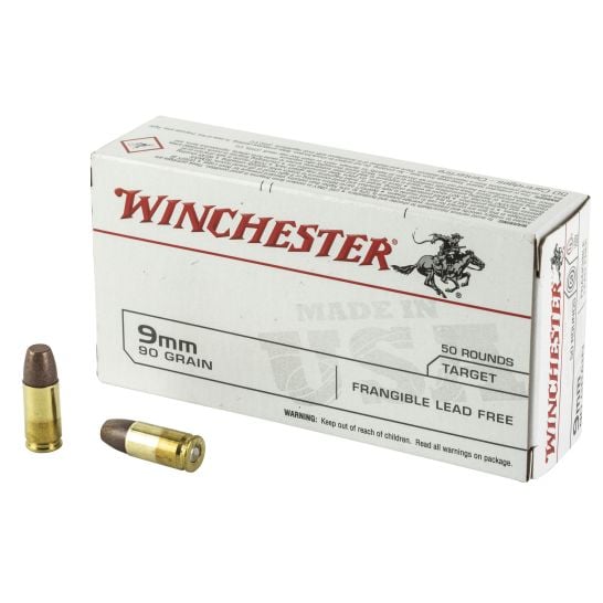 Winchester USA 9mm Ammunition, 50 Rounds Frangible 90Gr - USA9F ...