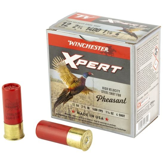 Winchester Xpert 12 Gauge Ammunition, 25 Rounds Steel Shot #4 ...