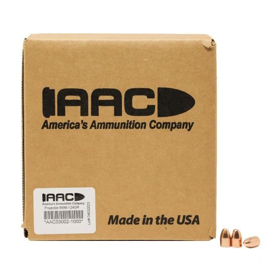 AAC 9mm 124gr 1000/Ct Projectiles - 1000 | Palmetto State Armory