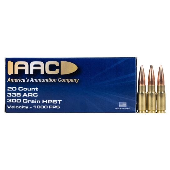 AAC 338 ARC Ammo 300 Grain HPBT 20rd Box | Palmetto State Armory