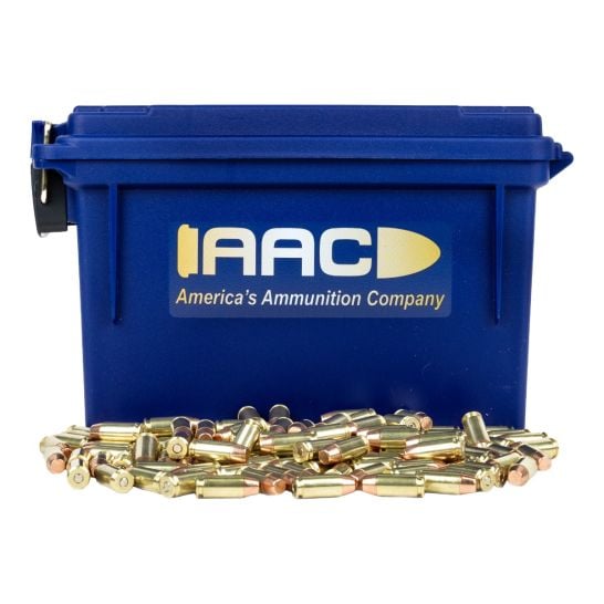 AAC .40 S&W Ammo 180 Grain RNFP 300rd With AAC Blue 30 Cal Ammo Can ...