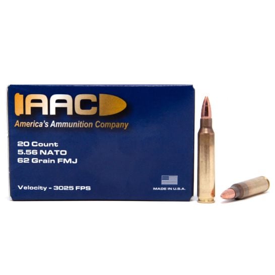 AAC 5.56 Ammo 62 Grain FMJ 20rd Box | Palmetto State Armory