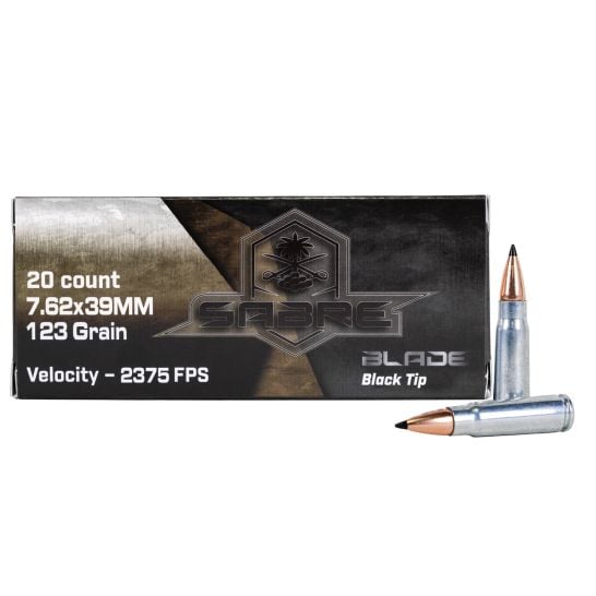 AAC "Sabre Blade Black Tip" 7.62x39mm 123 Grain SSSC 20Rd Box ...