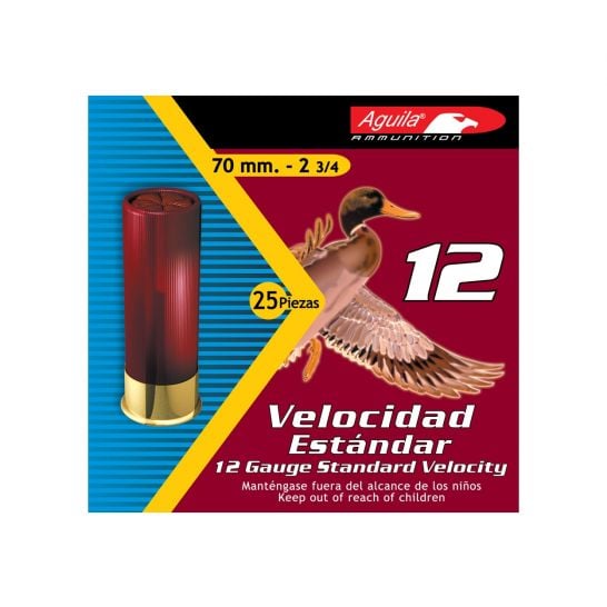 Aguila Field 12 Gauge 2-3/4 inches 8 Shot 1-1/8 oz Standard Velocity ...