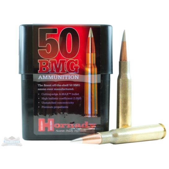 Hornady 50 BMG 750gr A-MAX Match Ammunition 10rds - 8270 | Palmetto ...