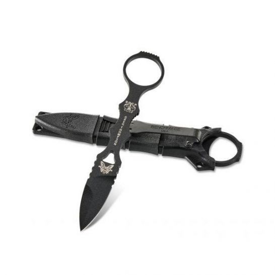 Benchmade Mini SOCP Spear Point Fixed Blade Knife With Sheath | Black ...