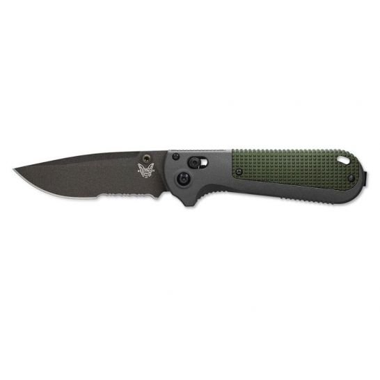 Benchmade Redoubt Axis Serrated Drop Point Folding Knife | Black ...