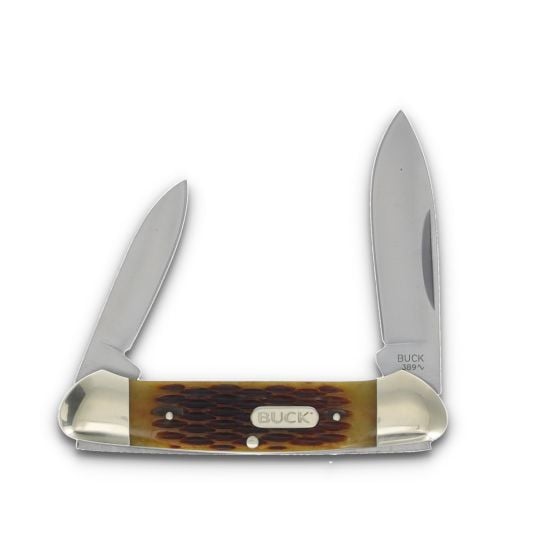 Buck Canoe Spear Point Slipjoint Pocket Knife, Brown - 0389BNSWM-B ...