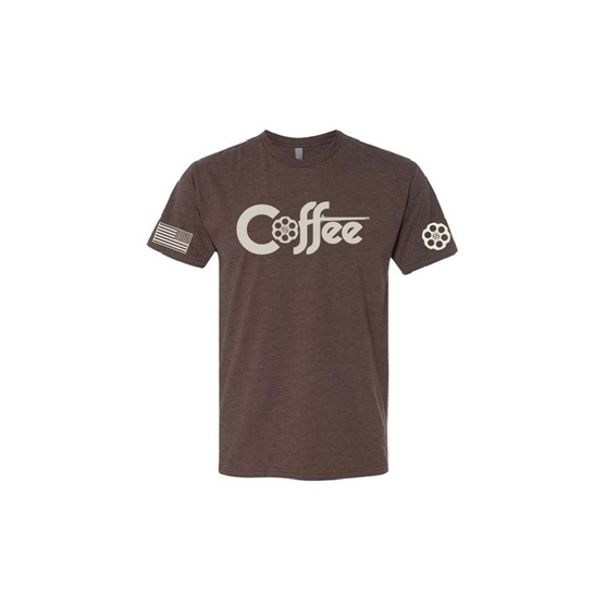 Caliber Coffee Rifle T-Shirt, Brown | Palmetto State Armory